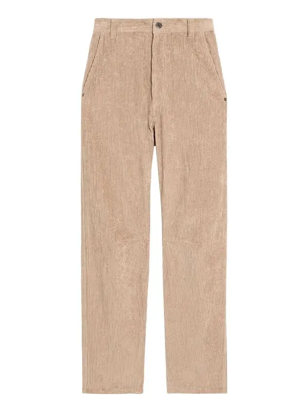 Brunello Cucinelli Cotton-blend Corduroy Straight-leg Pants - Beige