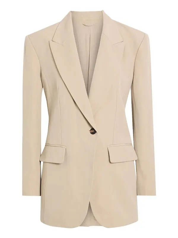 Brunello Cucinelli Wool-blend Twill Blazer - Beige