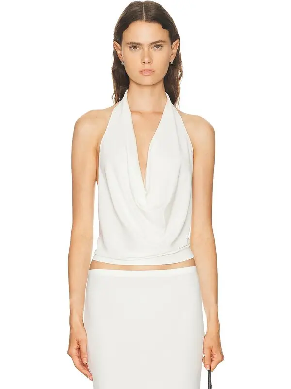 Eterne Paris Stretch Jersey Top - Ivory