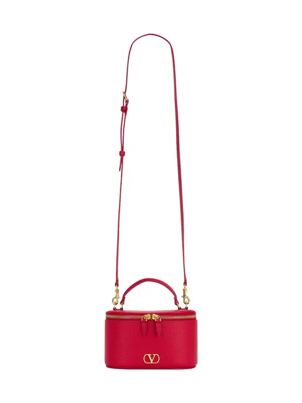 Valentino Garavani Vlogo Signature Vanity Case Bag - Rouge Pur