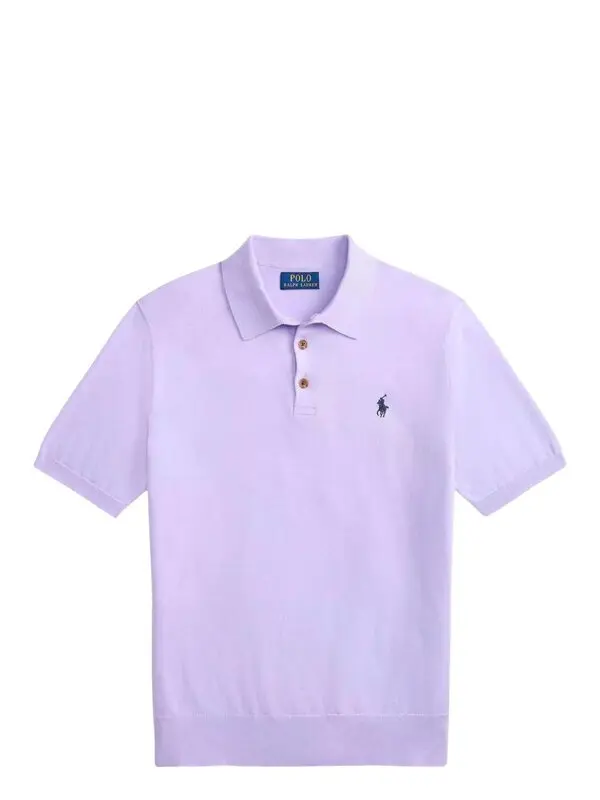 Polo Ralph Lauren Signature Polo Pony Motif-embroidered Polo-collar Polo Shirt - Purple