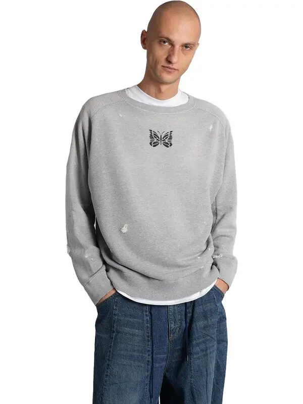 Needles Sweatshirt With Logo - Grey