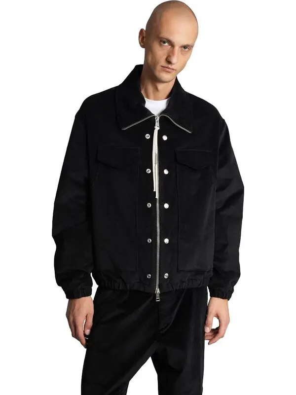 STATE OF ORDER Casual Velvet Jacket - Black