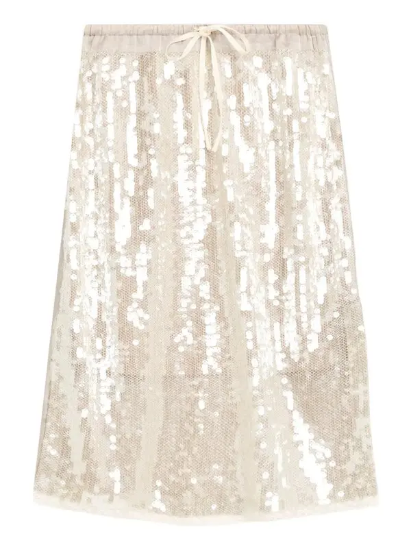 3.1 Phillip Lim Sequined Drawstring Midi Skirt - Fog