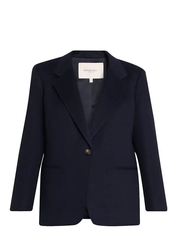Lafayette 148 New York Single-button Camel Hair Blazer - Ink