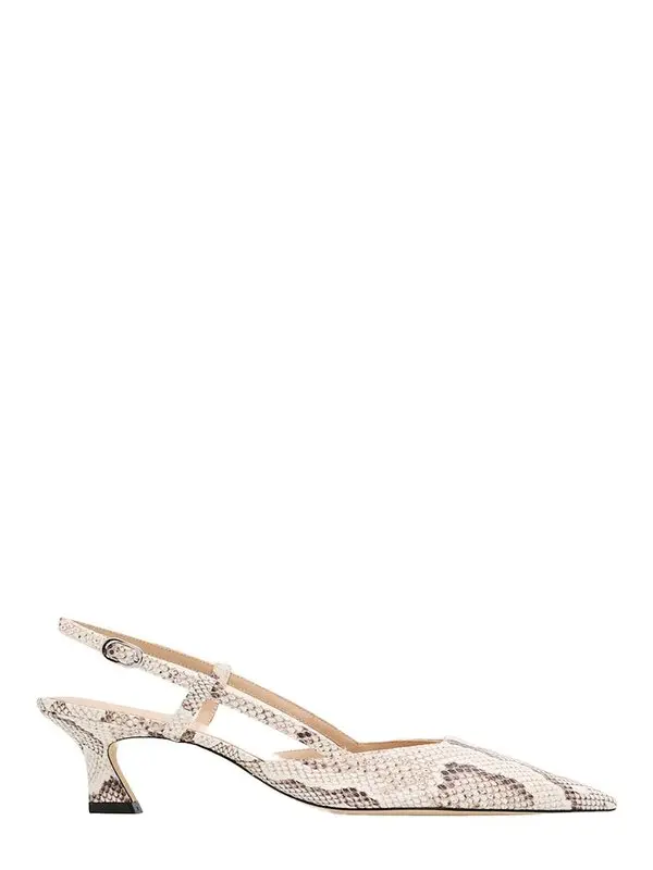 STUART WEITZMAN 50mm Vinnie Embossed Leather Slingback Pumps - Snake