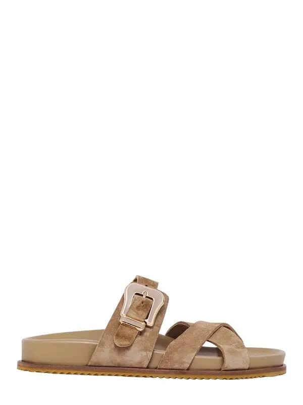 Gabriela Hearst Circe Suede Slides - Sand