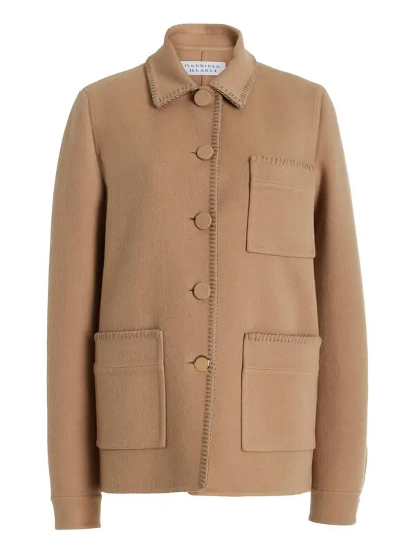 Gabriela Hearst Ulu Chore Jacket In Recycled Cashmere - Camel