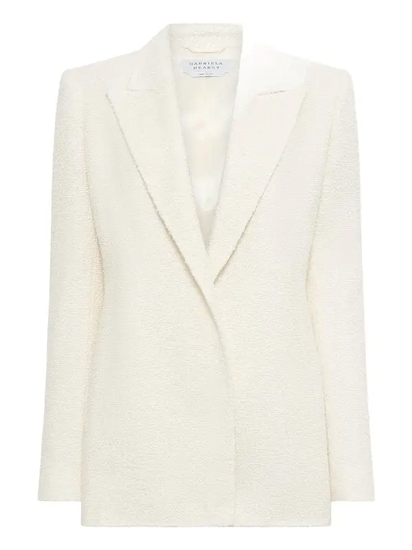 Gabriela Hearst Mairi Blazer In Silk Boucle - Ivory