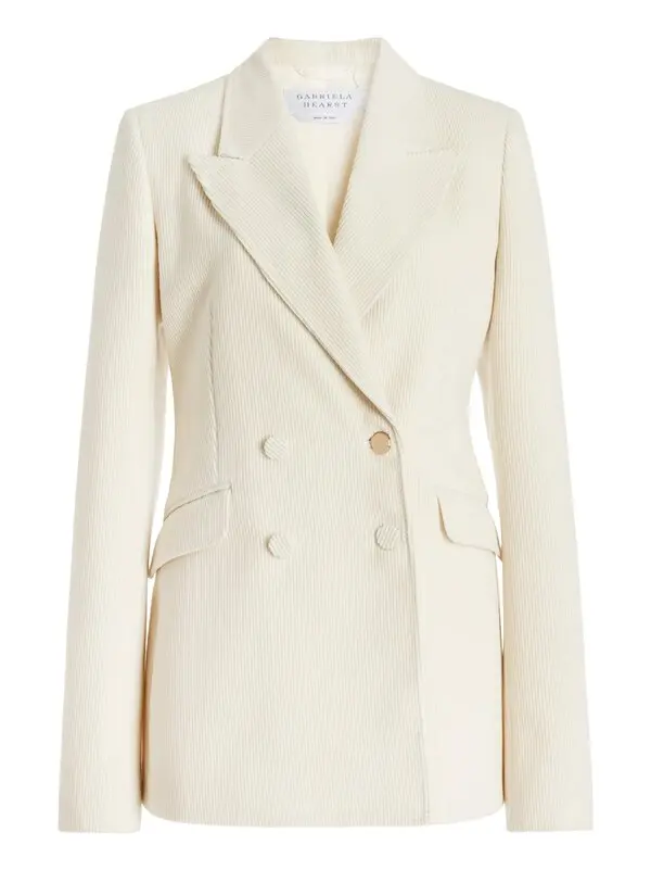 Gabriela Hearst Stephanie Cashmere Corduroy Blazer - Ivory