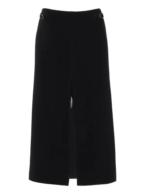 Gabriela Hearst Morelos Midi Skirt - Black