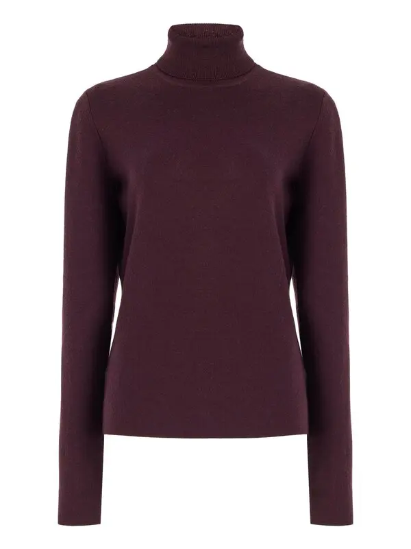 Gabriela Hearst May Knit Turtleneck In Merino Wool Cashmere - Deep Bordeaux