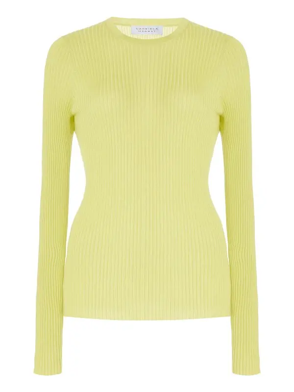 Gabriela Hearst Browning Knit Sweater - Lime Adamite
