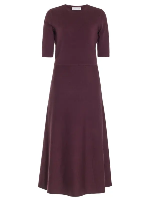Gabriela Hearst Seymore Knit Midi Dress - Deep Bordeaux