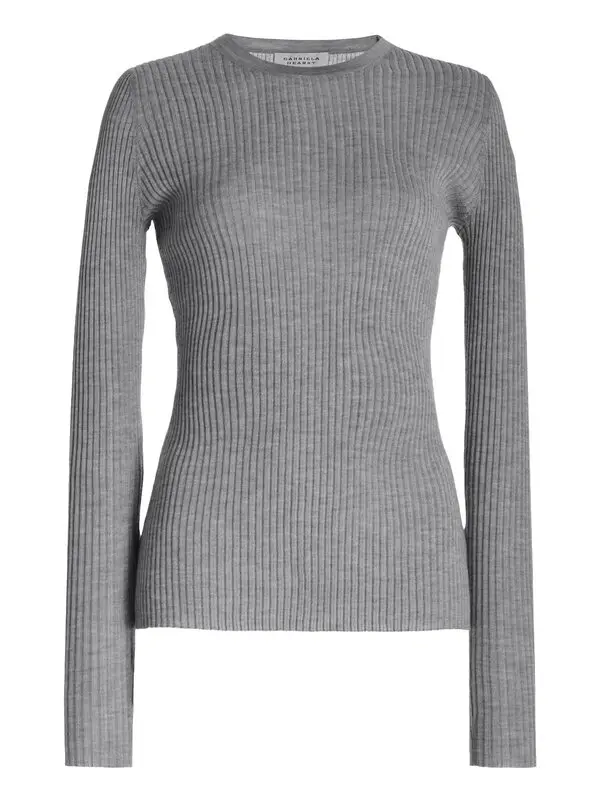 Gabriela Hearst Browning Knit Sweater - Heather Grey