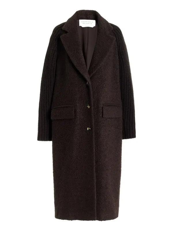 Gabriela Hearst Charles Coat In Recycled Cashmere Boucle - Chocolate