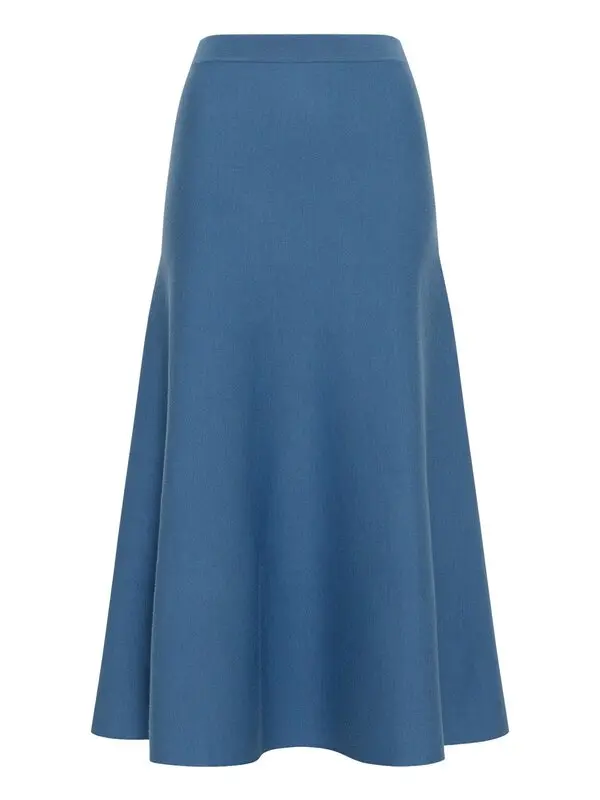 Gabriela Hearst Freddie Knit Midi Skirt - Sky