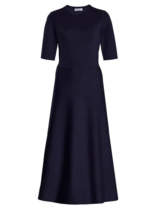 Gabriela Hearst Seymore Knit Midi Dress - Dark Navy