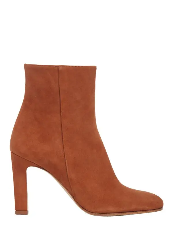 Gabriela Hearst Lila Suede Ankle Boots - Cognac