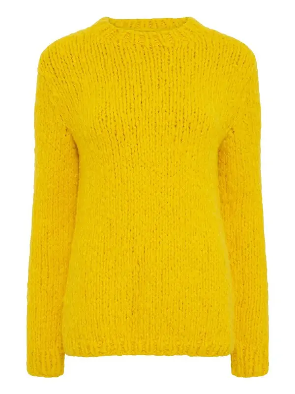 Gabriela Hearst Lawrence Cashmere Knit Sweater - Cadmium Yellow