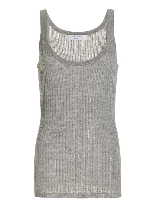 Gabriela Hearst Nevin Cashmere-silk Tank Top - Heather Grey