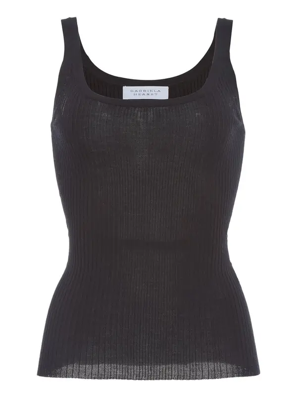 Gabriela Hearst Alicia Knit Tank Top - Black