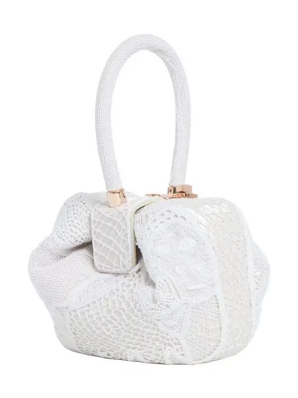 Gabriela Hearst Nina Bag In Nappa Leather With Cotton Macrame - Ivory
