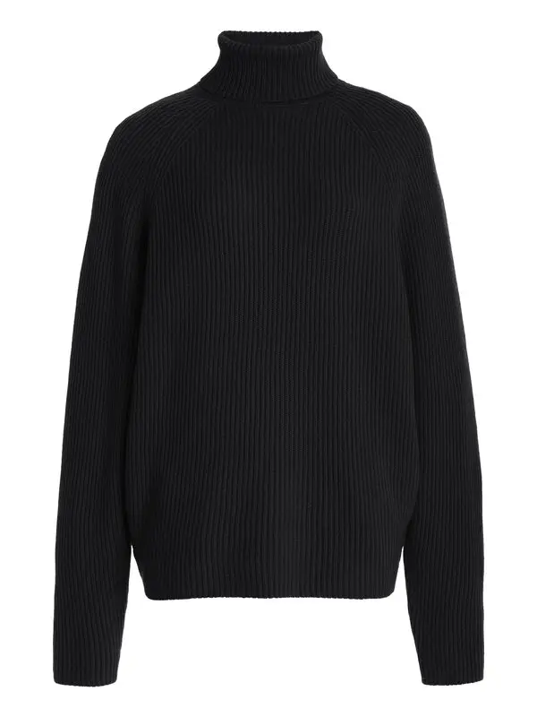 Gabriela Hearst Wigman Knit Turtleneck Sweater - Black