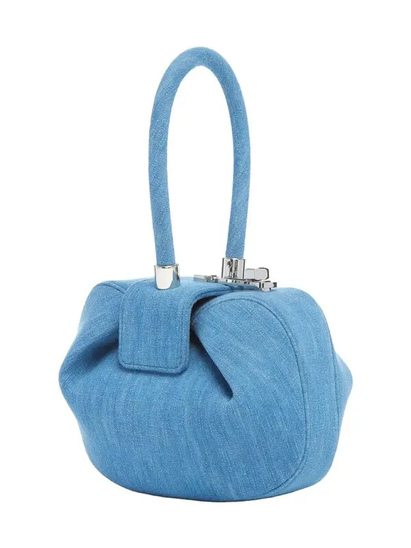 Gabriela Hearst Demi Bag In Recycled Cotton Linen Denim - Light Blue Denim