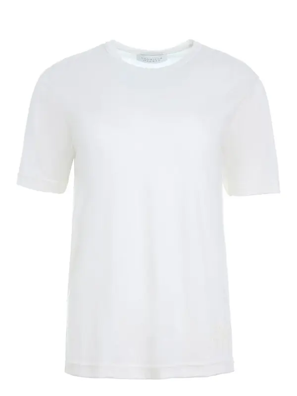 Gabriela Hearst Bandeira Cashmere Jersey T-shirt - Ivory