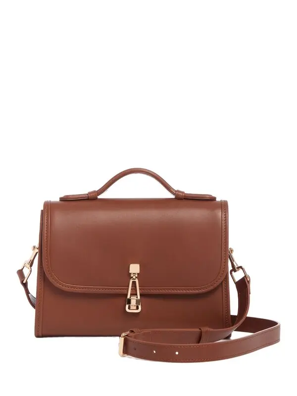 Gabriela Hearst Small Leonora Flap Bag - Cognac