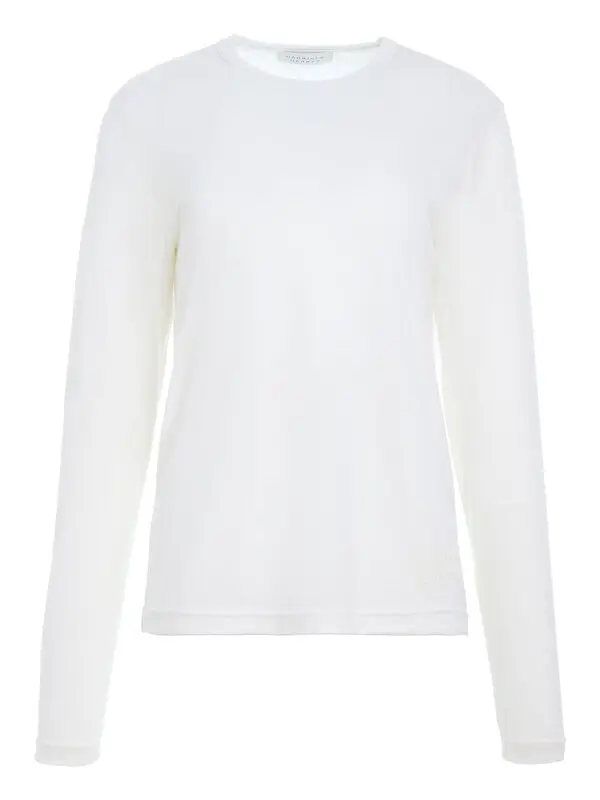 Gabriela Hearst Combe Long Sleeve T-shirt - Ivory