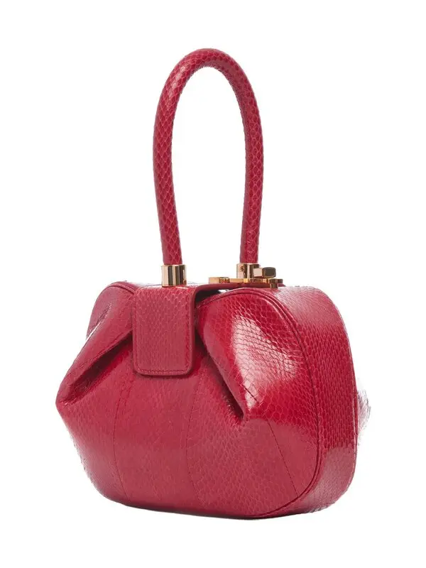 Gabriela Hearst Nina Bag In Snakeskin - Red