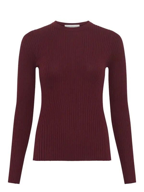 Gabriela Hearst Browning Knit Sweater - Bordeaux