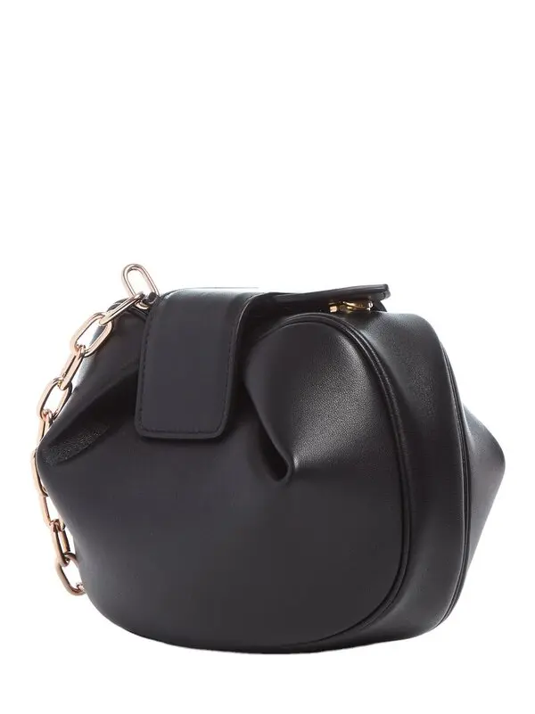 Gabriela Hearst Soft Demi Clutch With Chain - Black