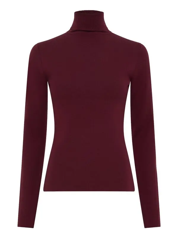 Gabriela Hearst Costa Knit Turtleneck - Bordeaux