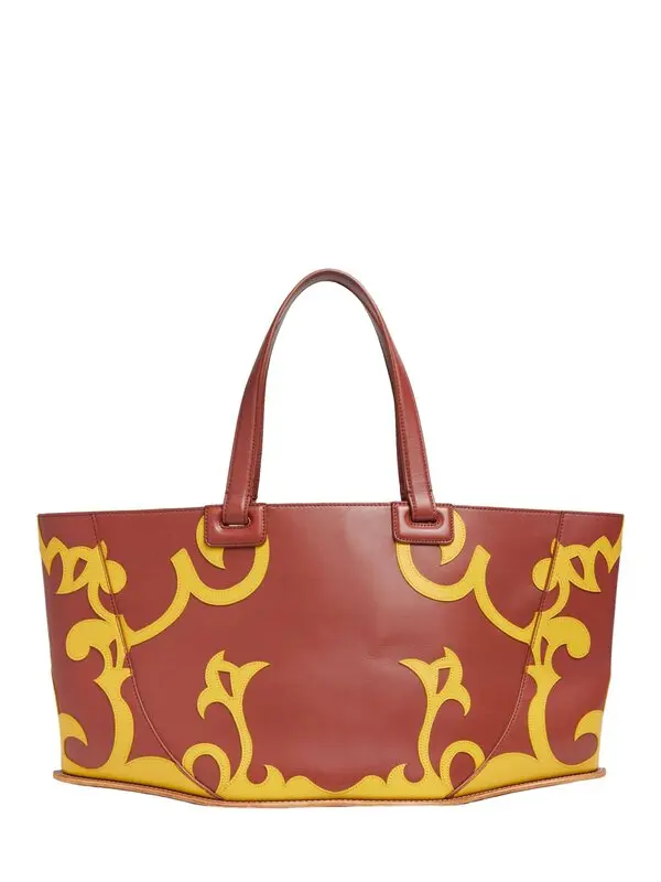 Gabriela Hearst Coyote Western Tote Bag - Rust/yellow