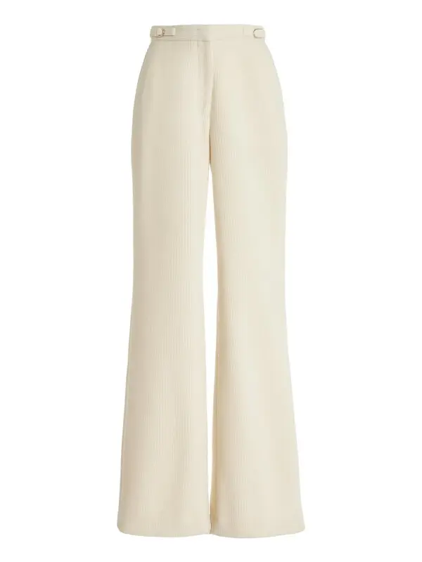 Gabriela Hearst Vesta Flare Pant In Fine Cashmere Corduroy - Ivory