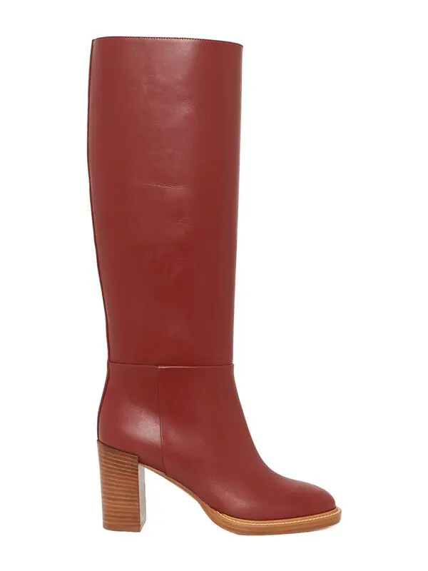 Gabriela Hearst Bocca Knee-high Leather Boots - Burnt Sienna