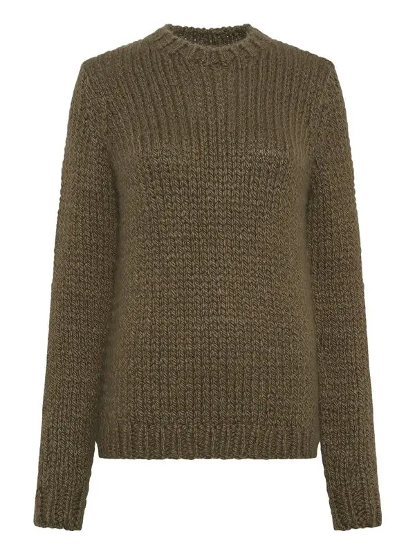 Gabriela Hearst Poros Cashmere Knit Sweater - Olive