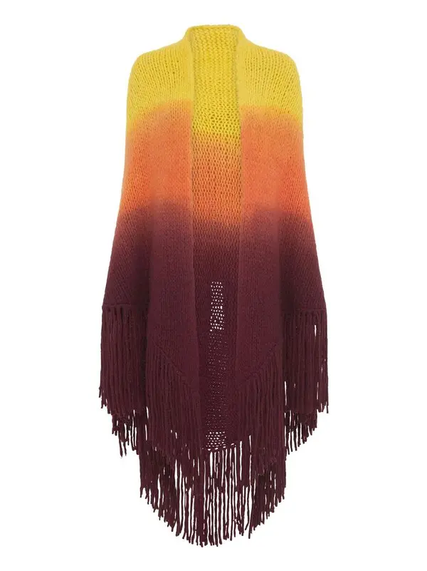 Gabriela Hearst Lauren Knit Wrap - Dip Dye Sunrise