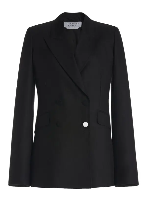 Gabriela Hearst Stephanie Blazer In Recycled Wool - Black