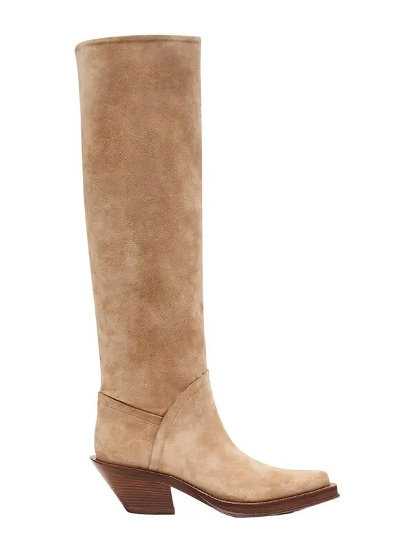 Gabriela Hearst Camero Knee-high Cowboy Boots - Sand