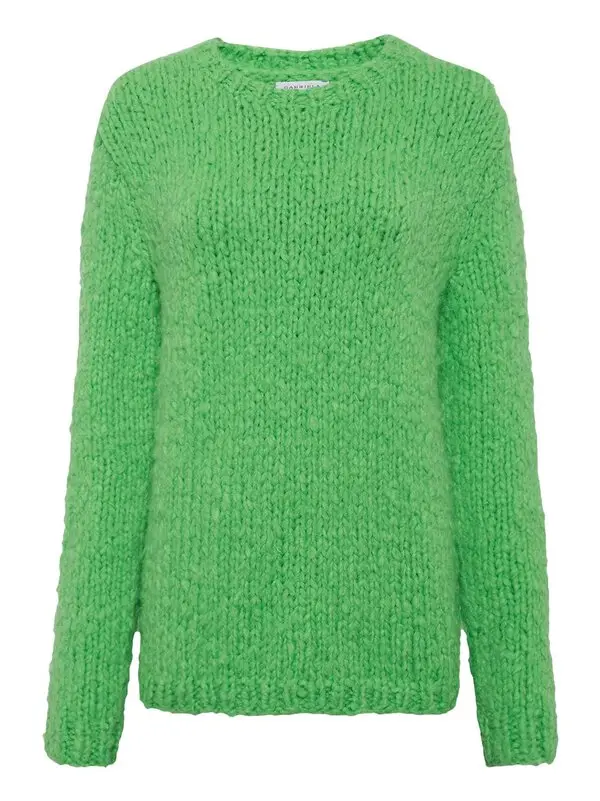 Gabriela Hearst Lawrence Knit Cashmere Sweater - Florescent Green
