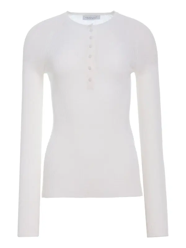 Gabriela Hearst Agnes Knit Henley - Ivory