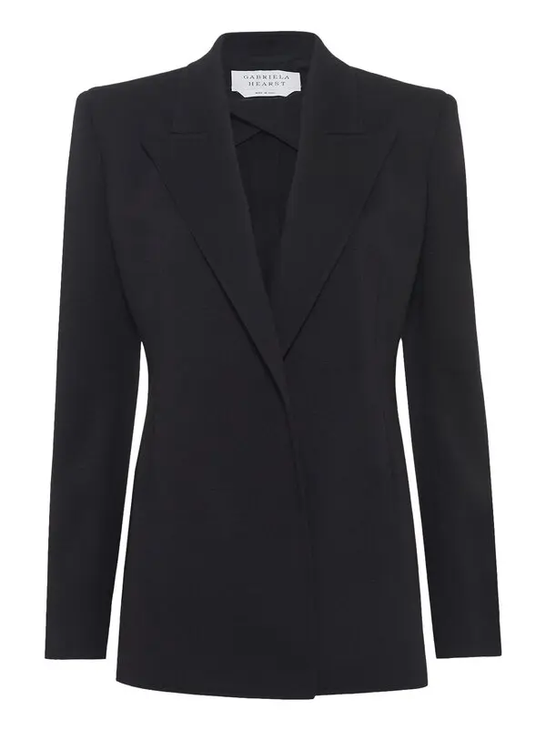 Gabriela Hearst Mairi Cashmere Jersey Blazer - Black