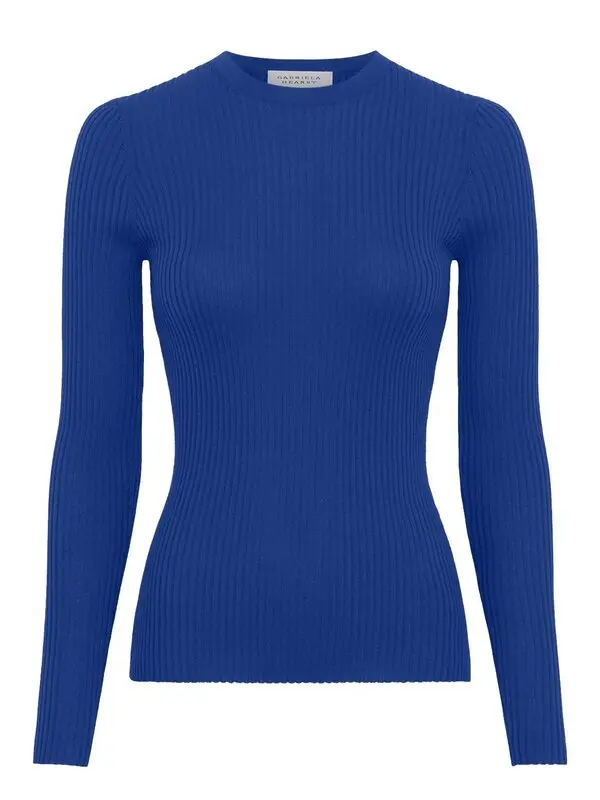 Gabriela Hearst Browning Knit Sweater - Cobalt
