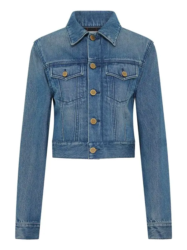 Gabriela Hearst Bronte Recycled Cotton Denim Jacket - Uruguayan Blue