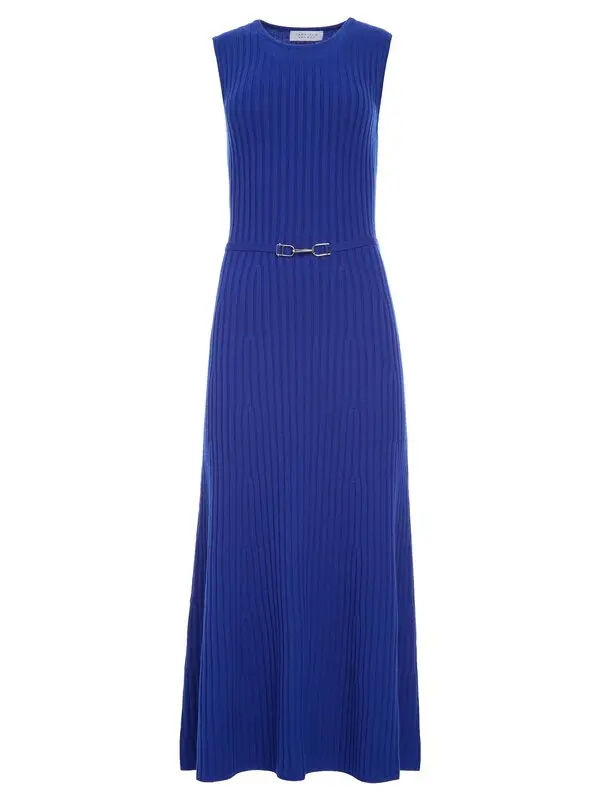 Gabriela Hearst Meier Knit Midi Dress - Cobalt