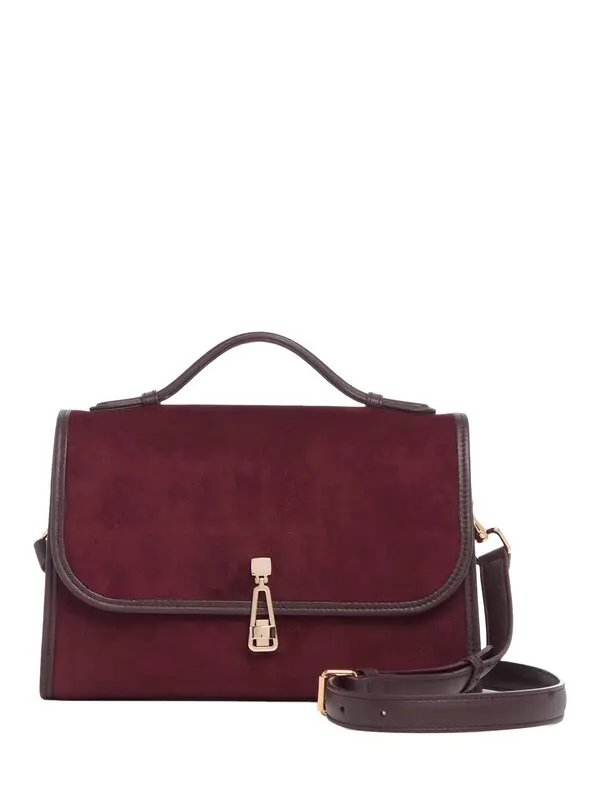 Gabriela Hearst Medium Leonora Flap Bag - Bordeaux